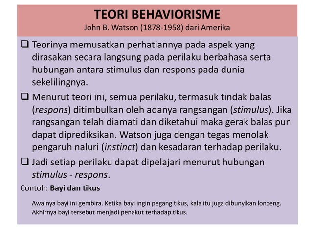 Teori belajar bahasa | PPT Teori belajar bahasa | PPT