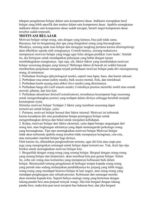 Teori belajar dan pembelajaran | PDF