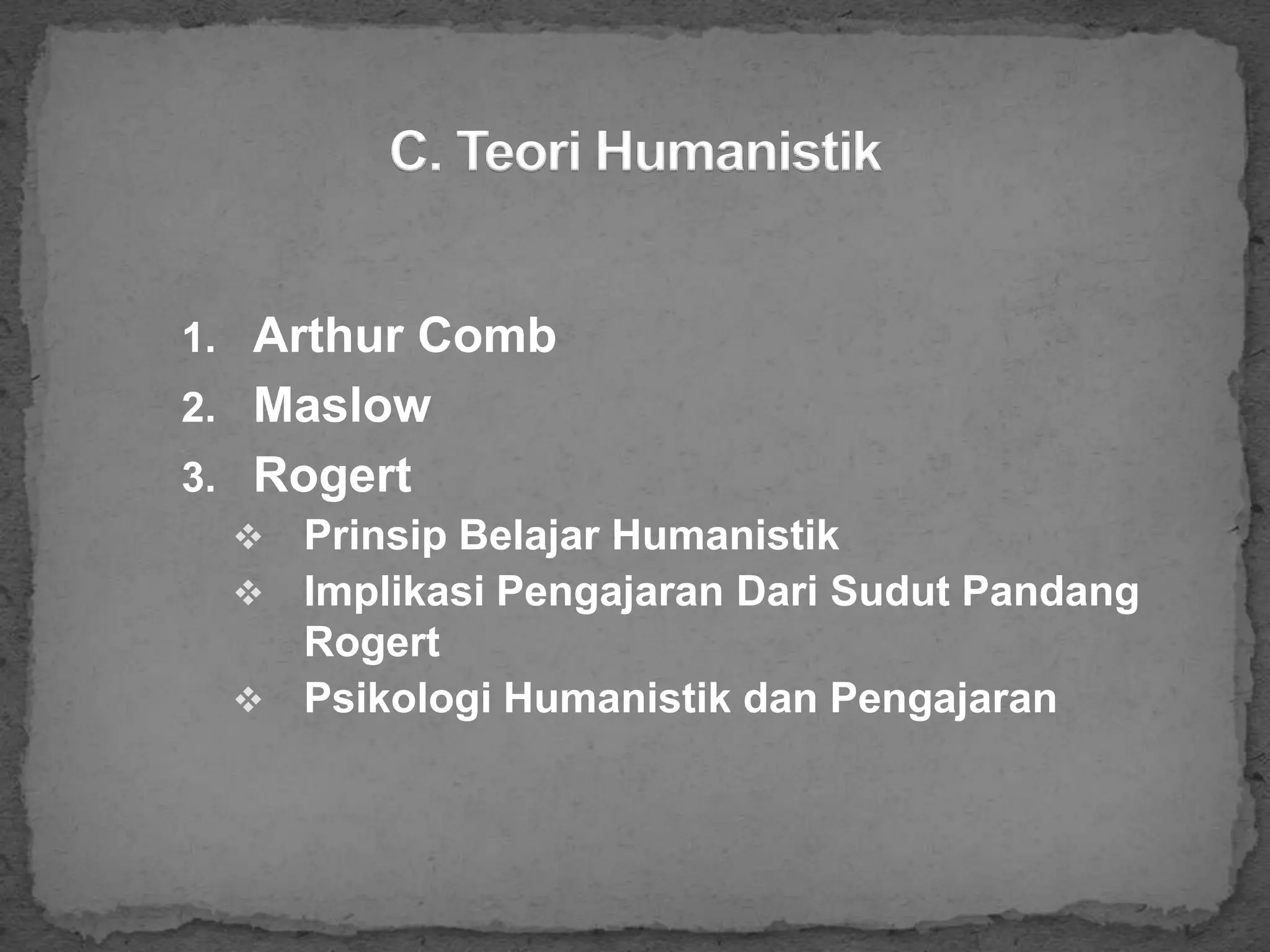 Teori belajar dan penerapannya dalam pembelajaran | PPTX