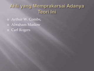 Teori belajar humanistik | PPTX