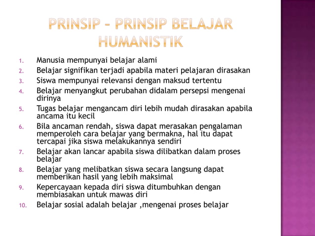 Teori belajar humanistik dalam psikologi pendidikan | PPT
