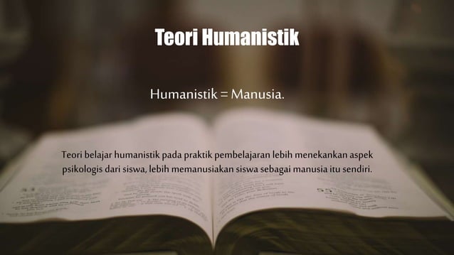 Teori Belajar Humanistik | PPT