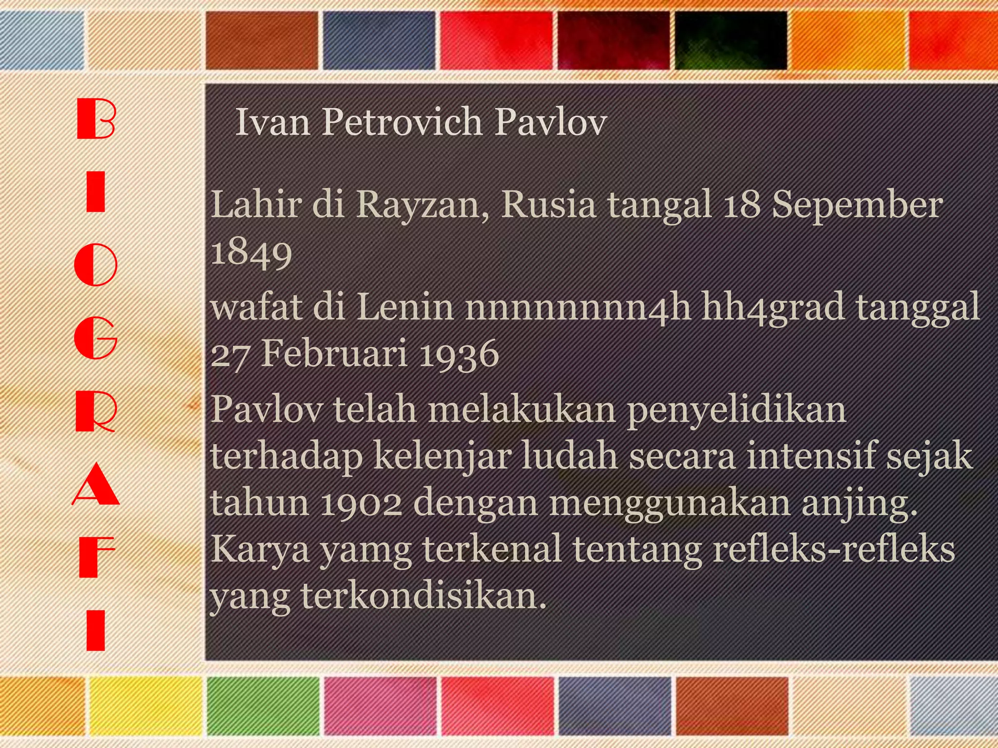 Teori Belajar Pavlov PPT | PPTX