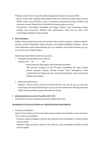 Teori belajar pavlov | PDF