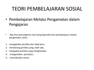 Teori belajar sosial | PPT