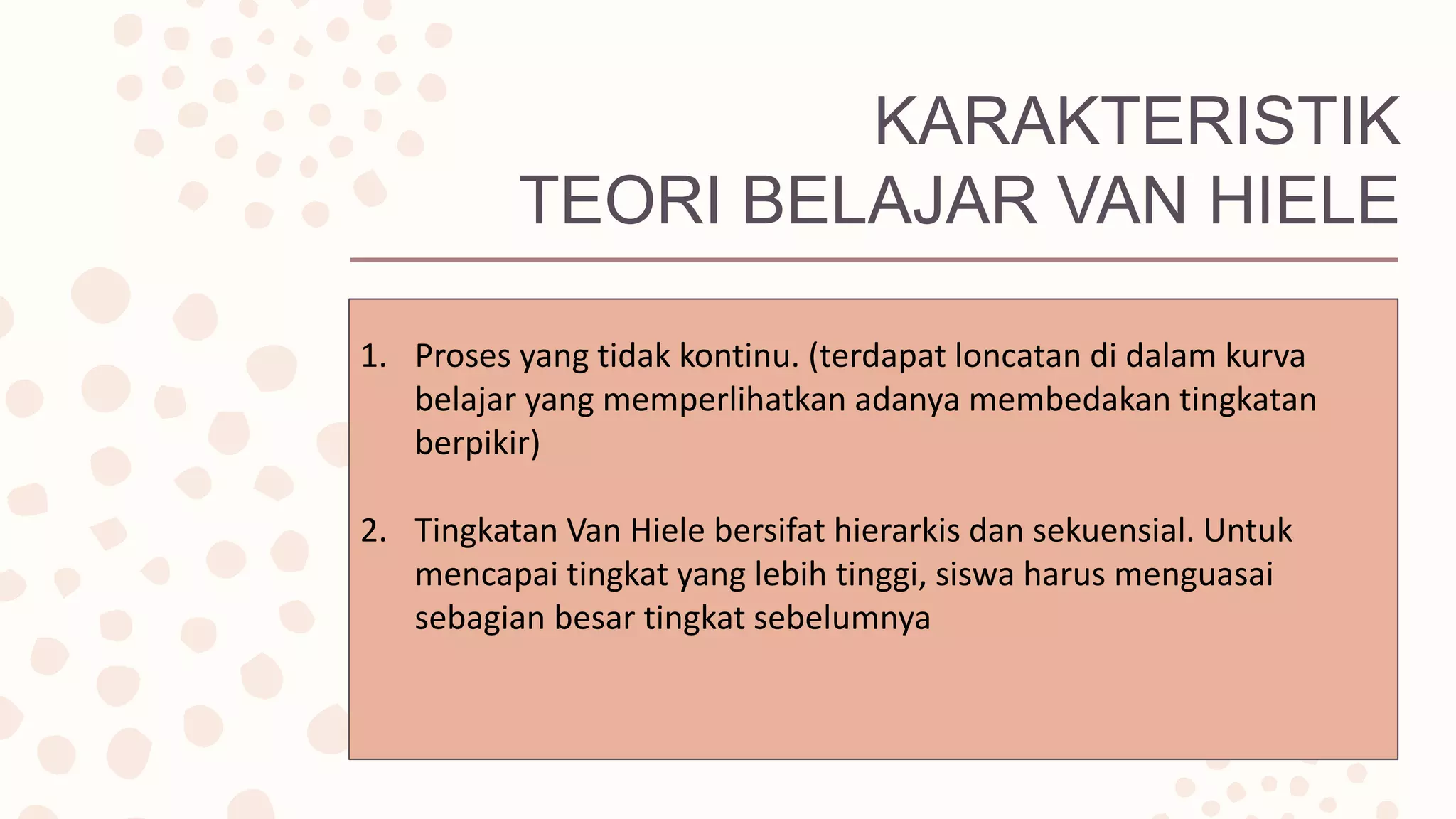 Teori Belajar Van Hiele | PPTX