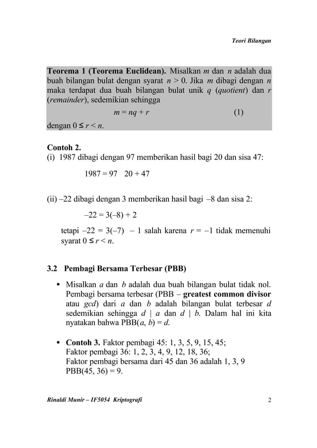 Teori bilangan | PDF
