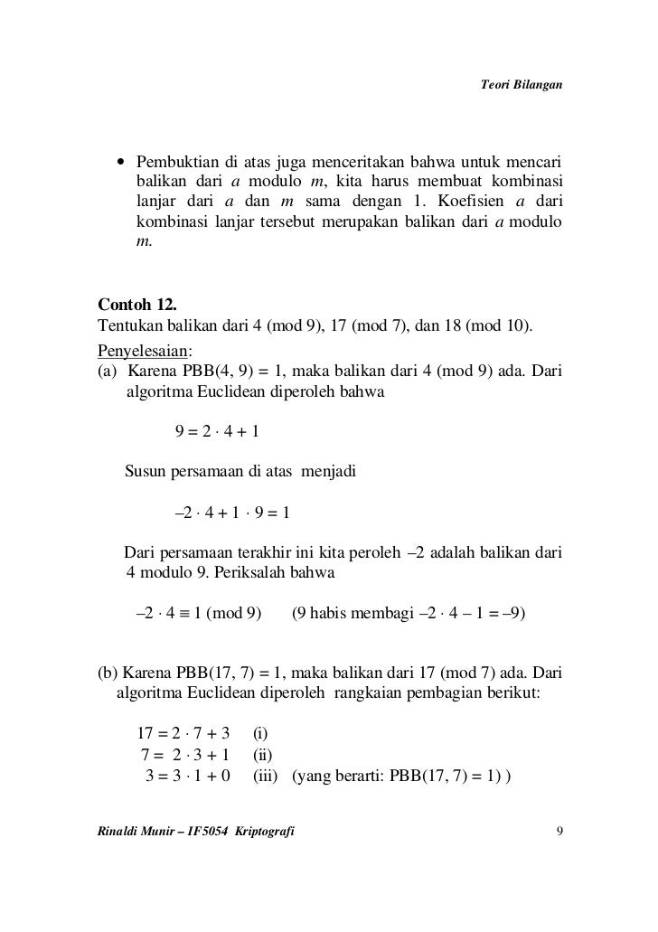 Contoh Soal Dan Jawaban Teori Bilangan Matematika Diskrit – Beinyu.com