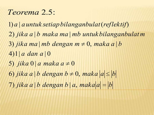 Teori bilangan bab ii | PPTX