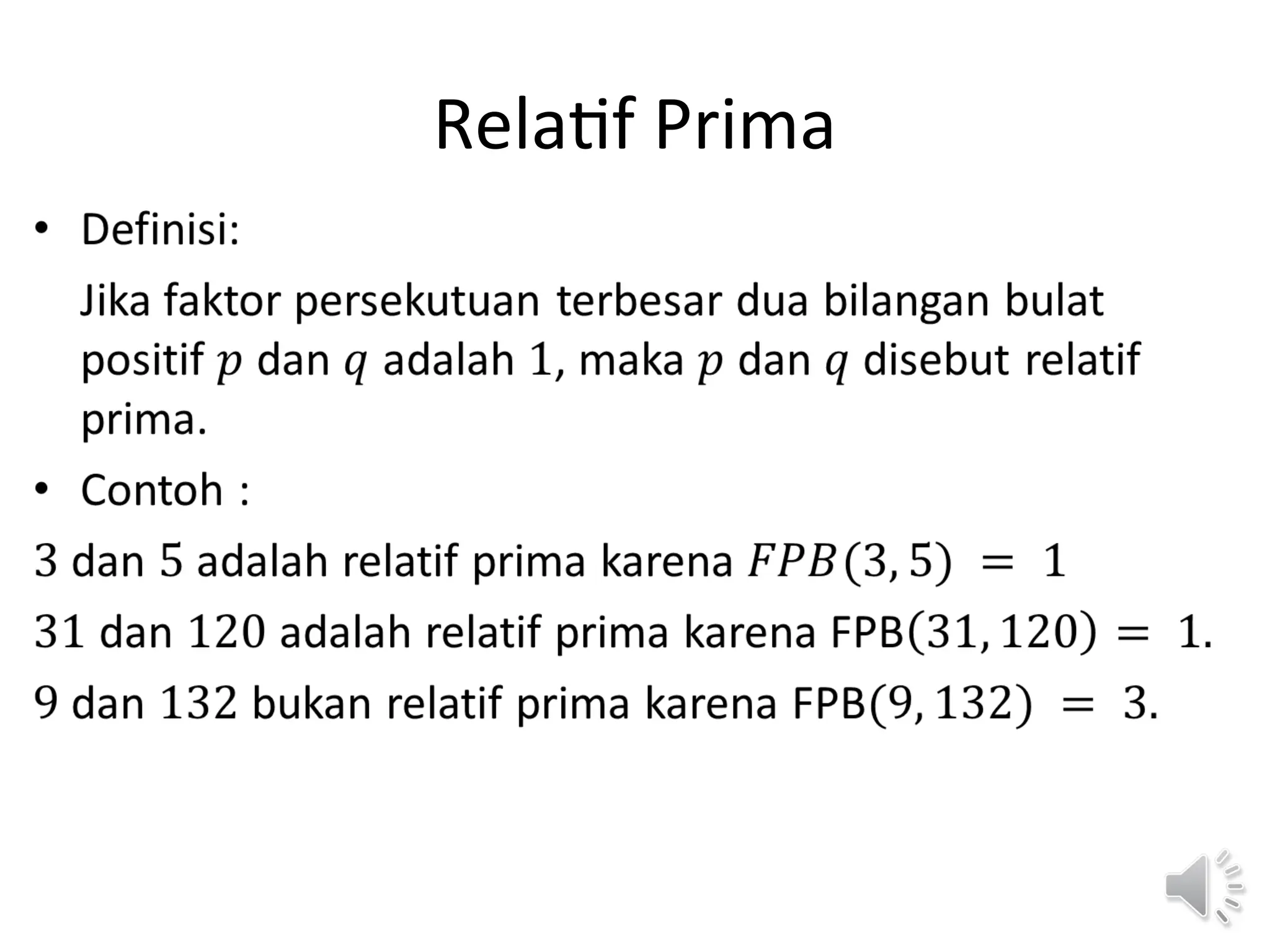 materi kuliah matematika FPB teori bilangan | PPT