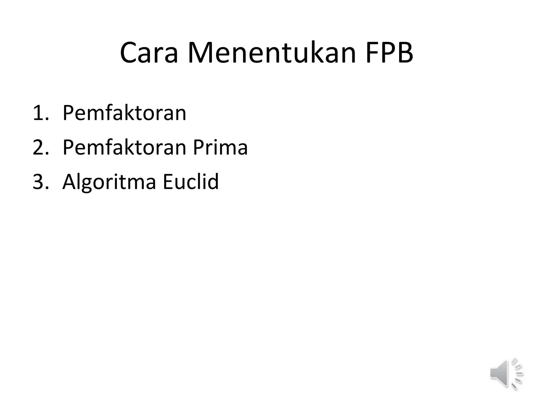 materi kuliah matematika FPB teori bilangan | PPT