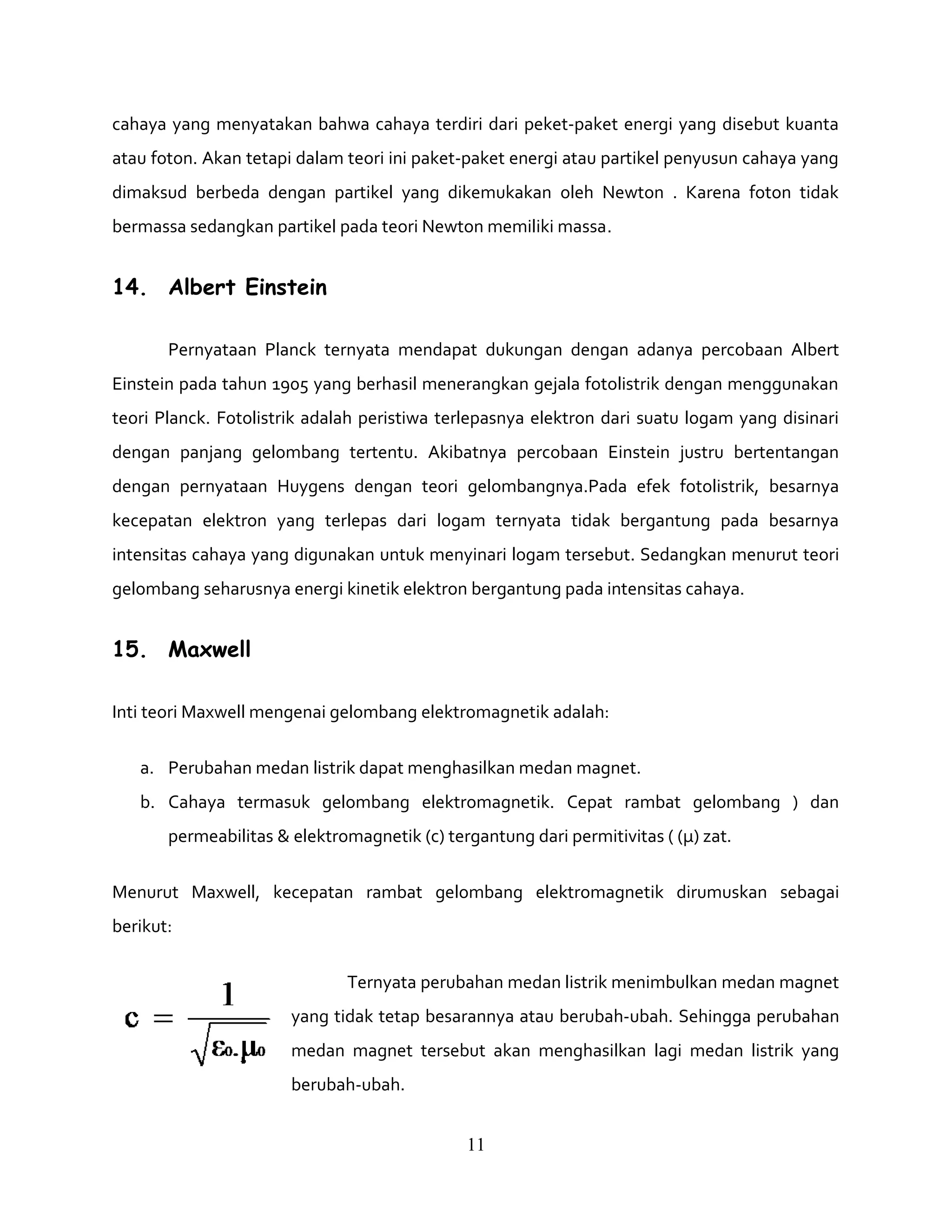 Teori cahaya menurut para ahli | DOC