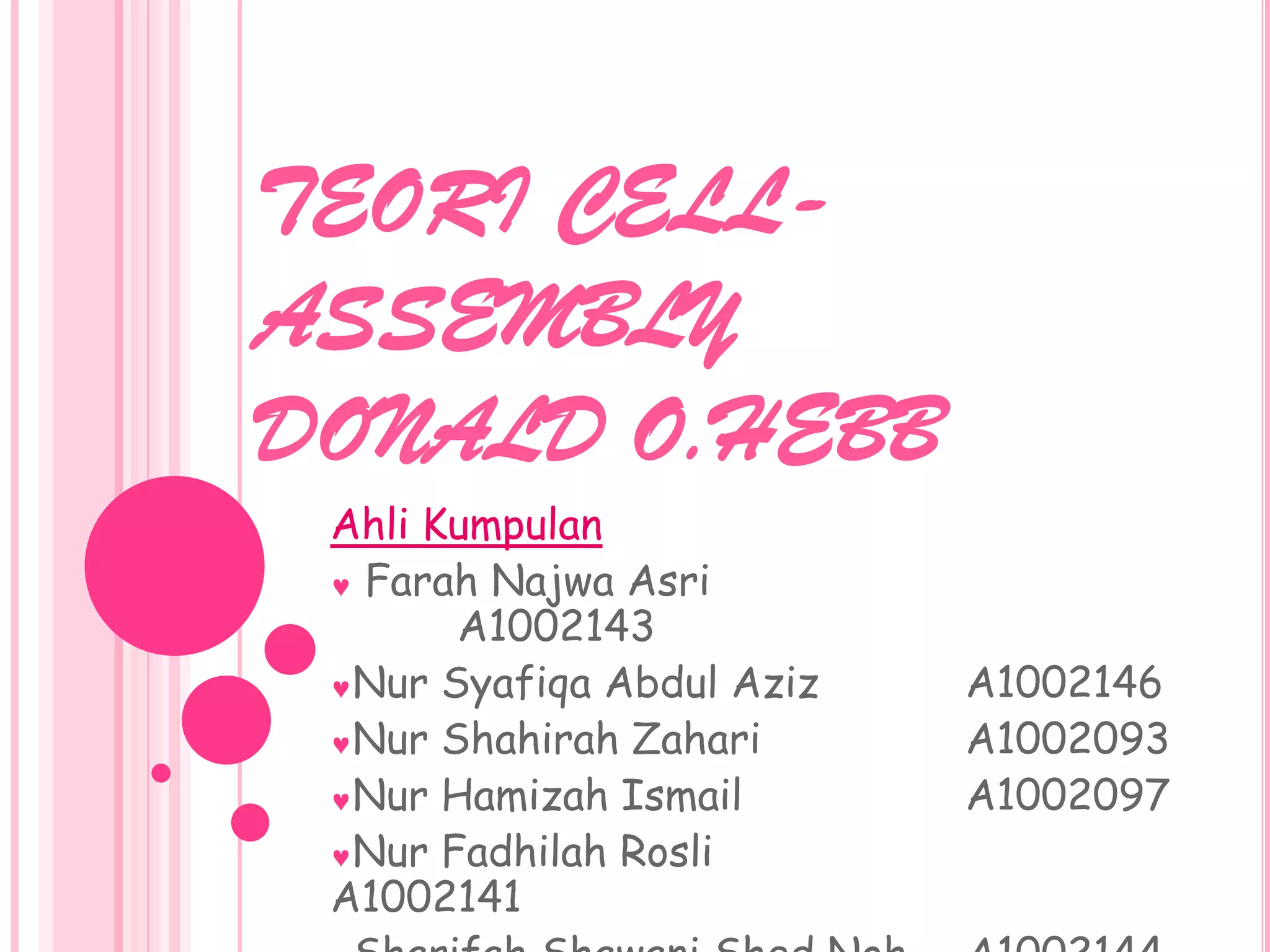 Teori cell assembly donald o.hebb