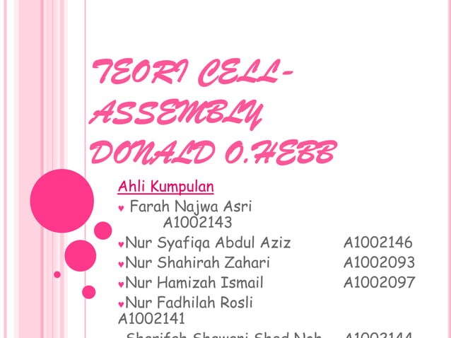 Teori cell assembly donald o.hebb