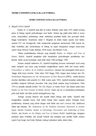 Teori common link g | DOCX