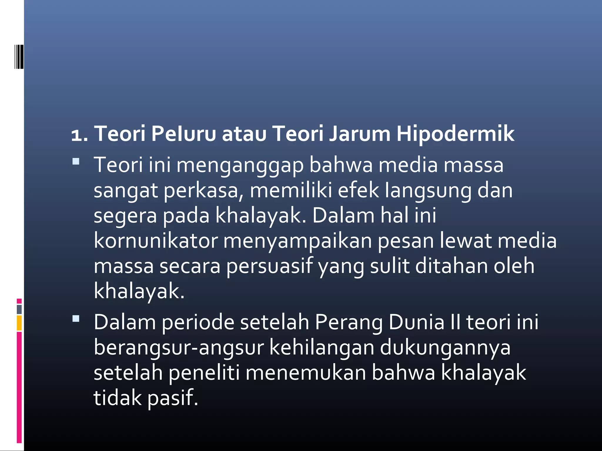 ILMU KOMUNIKASI - Teori dan Model Komunikasi | PPT