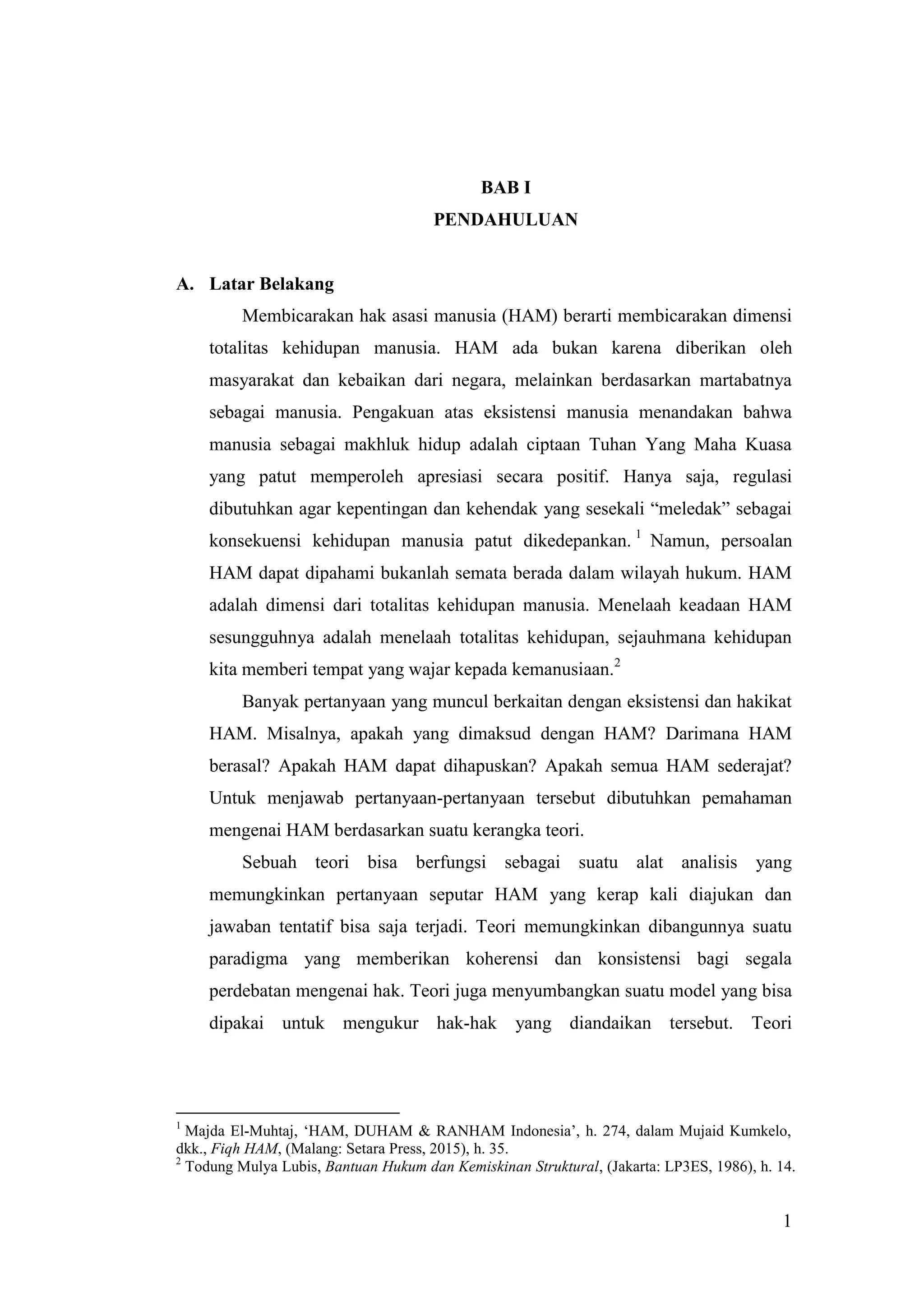 Teori dan Prinsip Hak Asasi Manusia | PDF