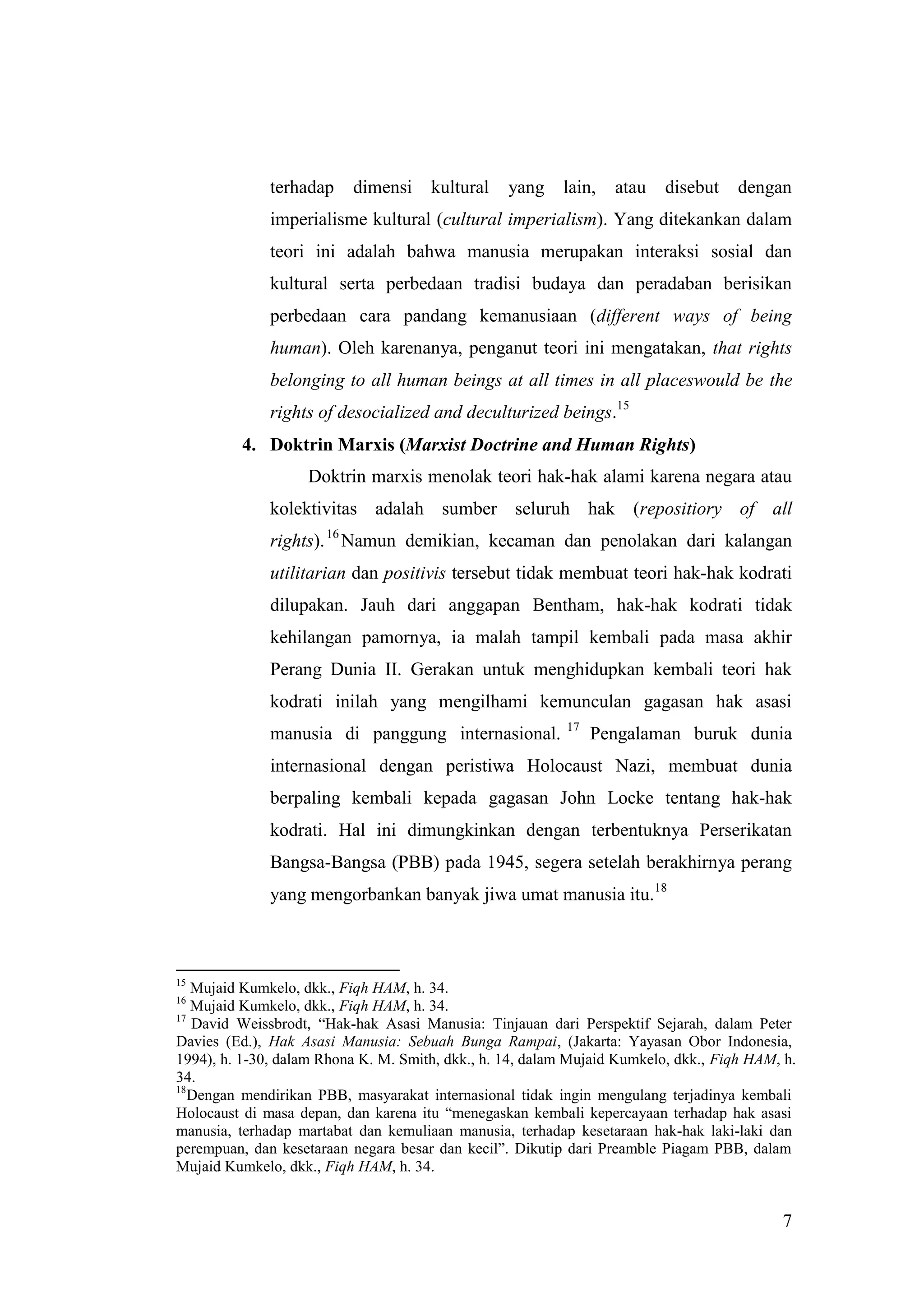 Teori dan Prinsip Hak Asasi Manusia | PDF