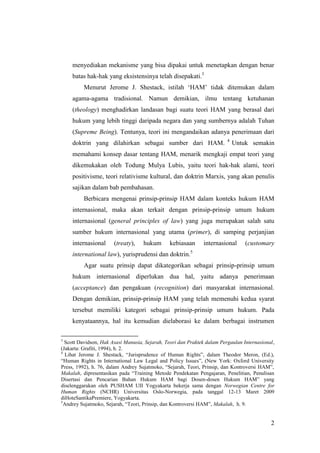 Teori dan Prinsip Hak Asasi Manusia | PDF
