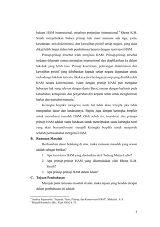 Teori dan Prinsip Hak Asasi Manusia | PDF