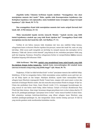 Teori Darwin Bertentangan Dengan Al Quran | PDF