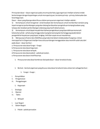 Teori dasar intelijen | DOCX