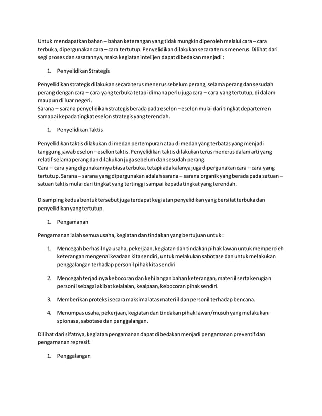 Teori dasar intelijen | DOCX