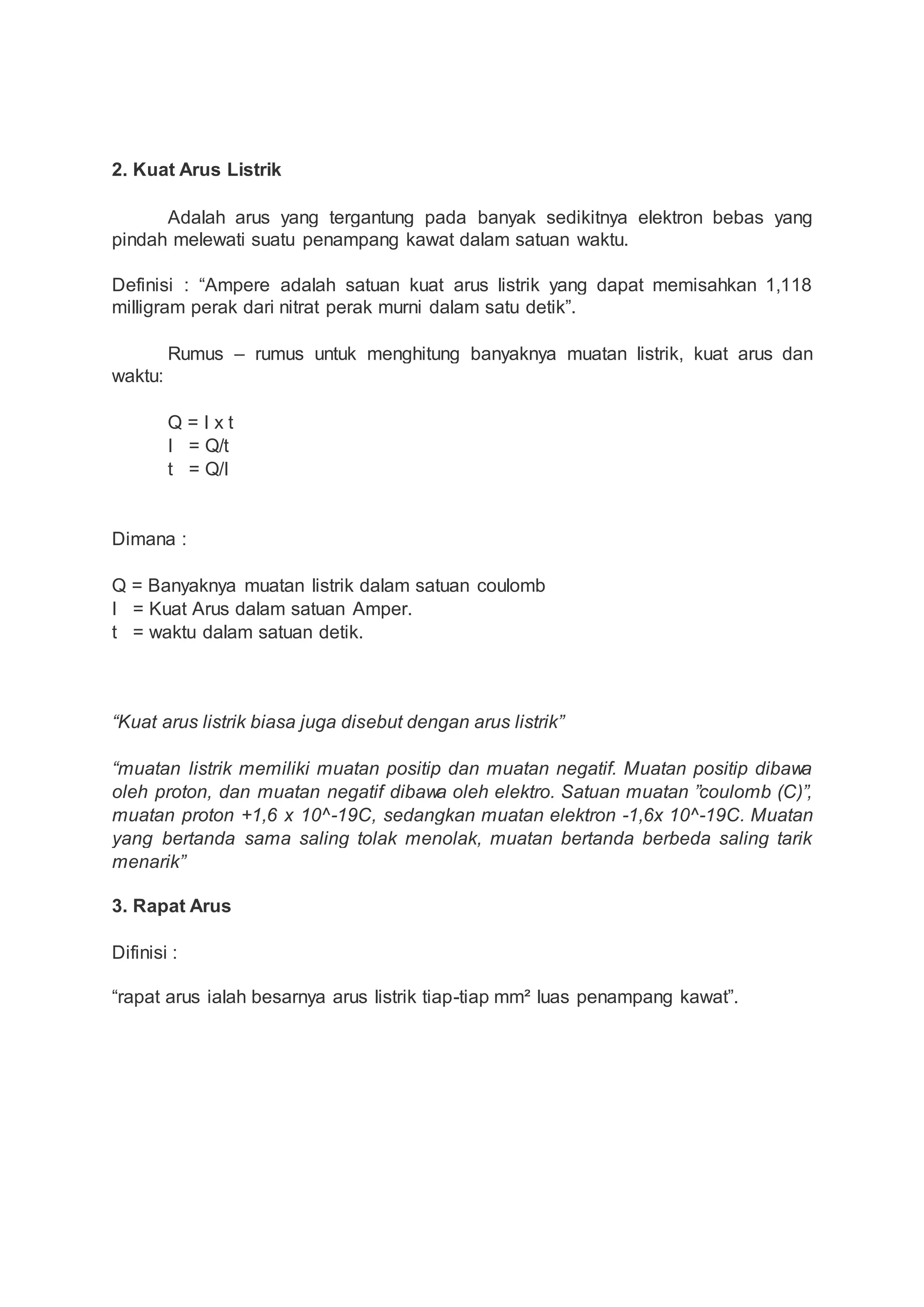 Teori dasar listrik | DOCX