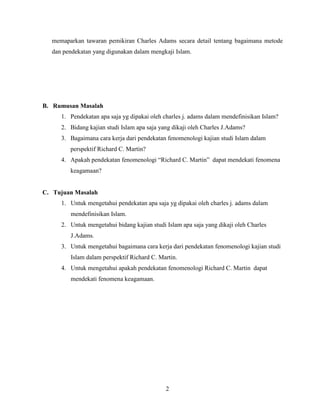 Teori dasar metode studi islam | DOCX