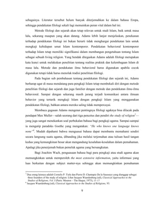 Teori dasar metode studi islam | DOCX