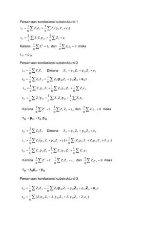 Teori dasar path analysis | PDF