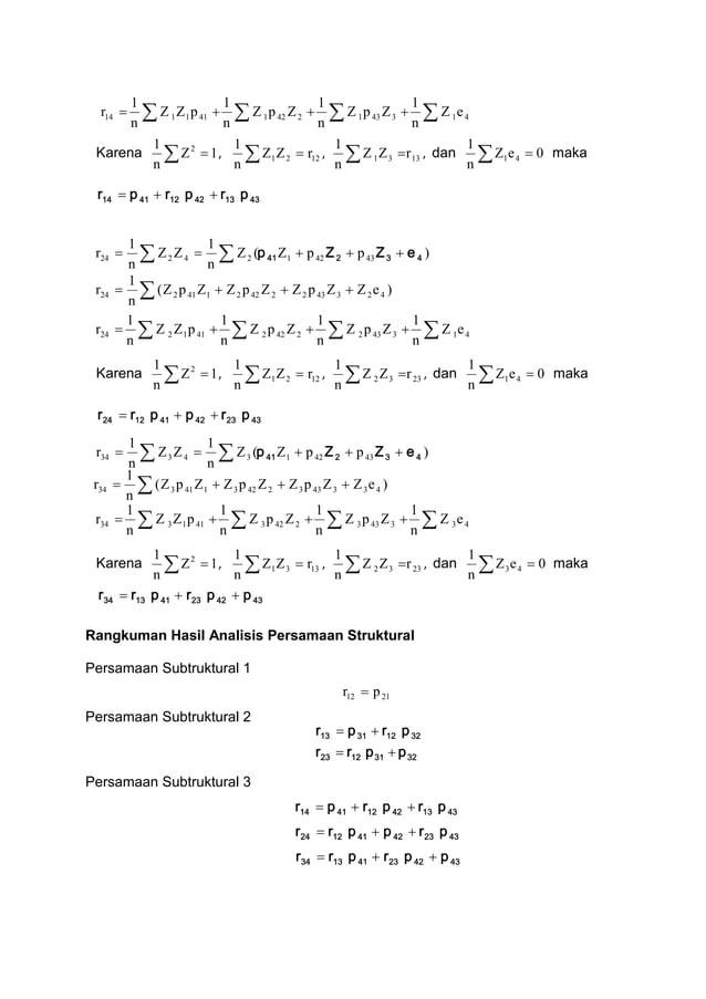 Teori dasar path analysis | PDF