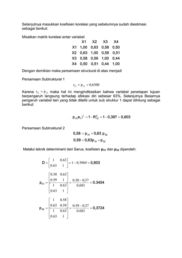 Teori dasar path analysis | PDF
