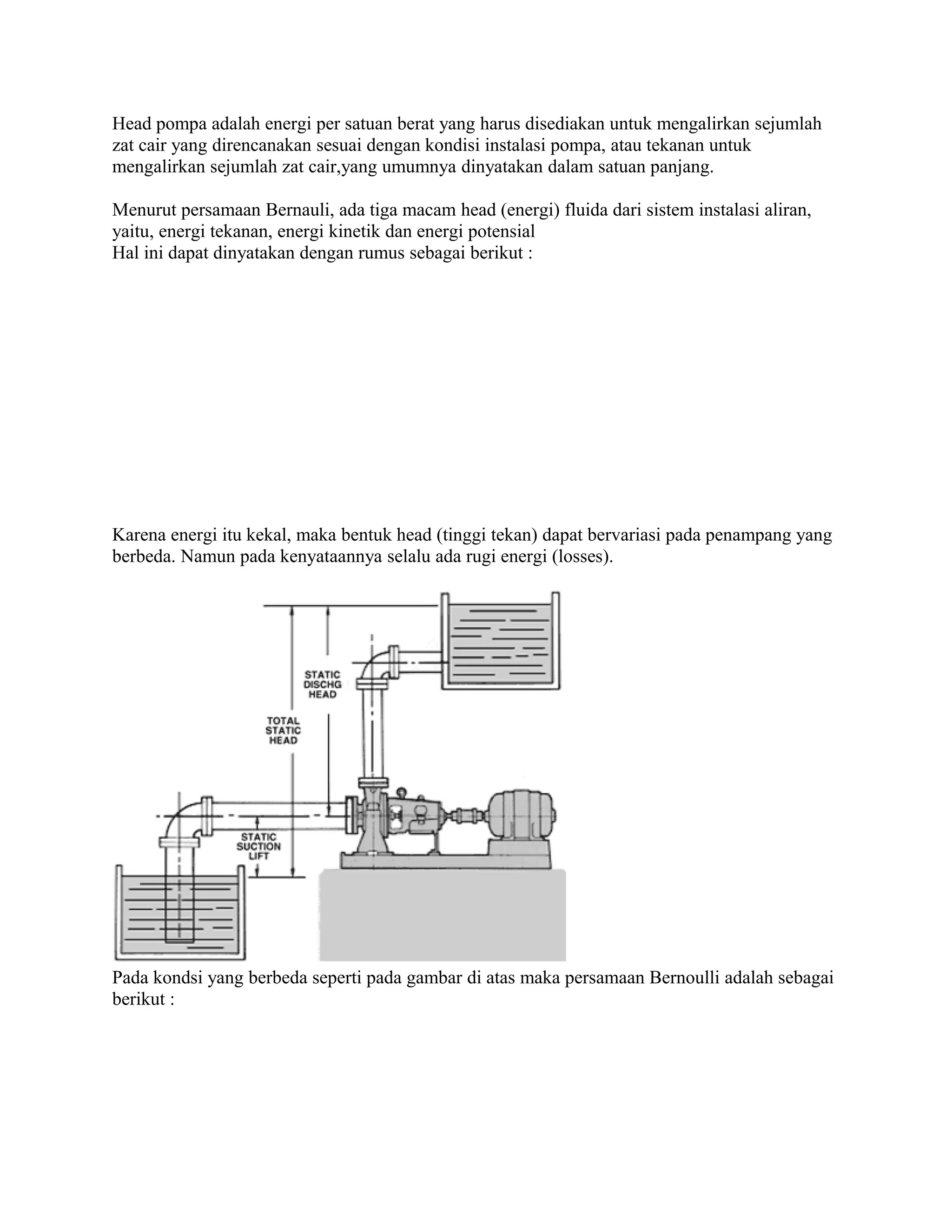 Teori dasar pompa | DOC
