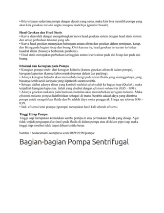 Teori dasar pompa | DOC