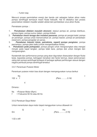 Teori dasar pompa sebagai alat mesin fluida | DOCX