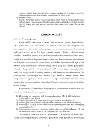 Integrated Marketing Communication - teroi tentang logo | PDF