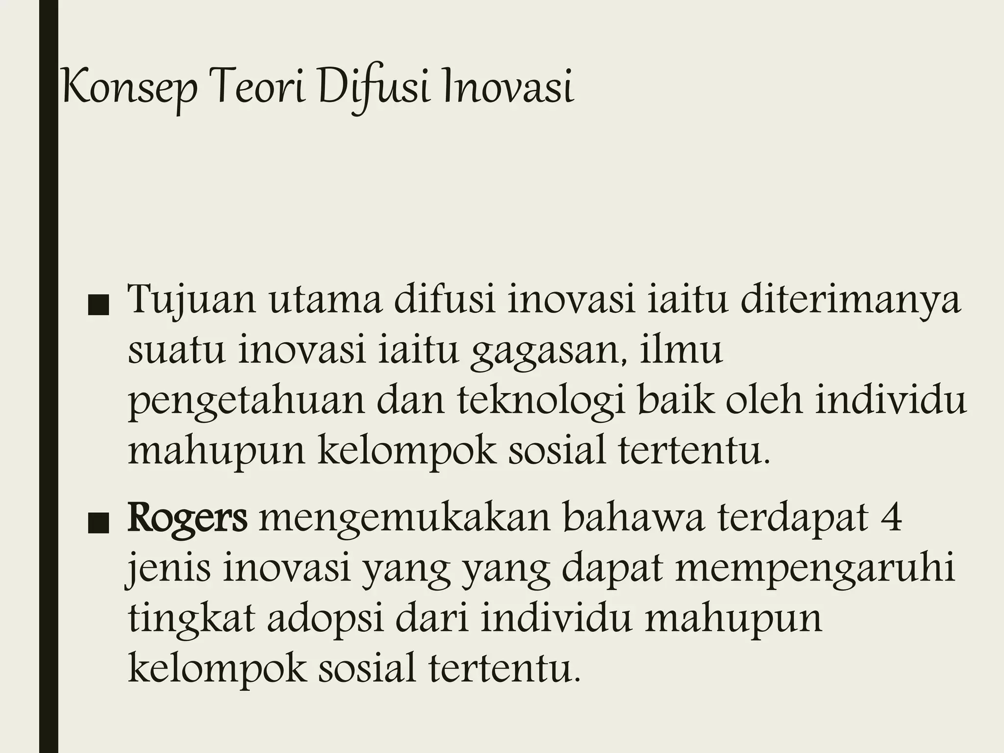 Teori difusi inovasi | PPTX