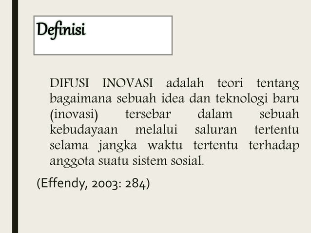 Teori difusi inovasi | PPTX