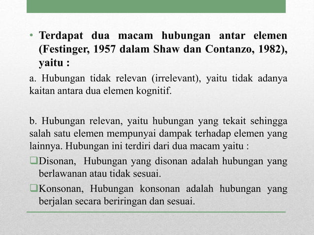 Teori disonance kognitif | PPTX