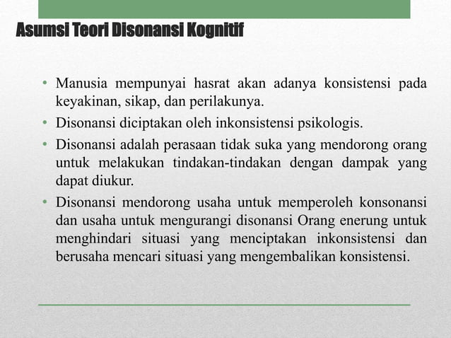 Teori disonance kognitif | PPTX