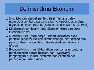 TEORI EKONOMI MIKRO KULIAH MAGISTER SUMBER DAYA MANUSIA | PPT