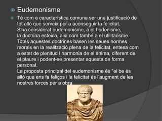 Teories etiques y problemes morals | PPTX