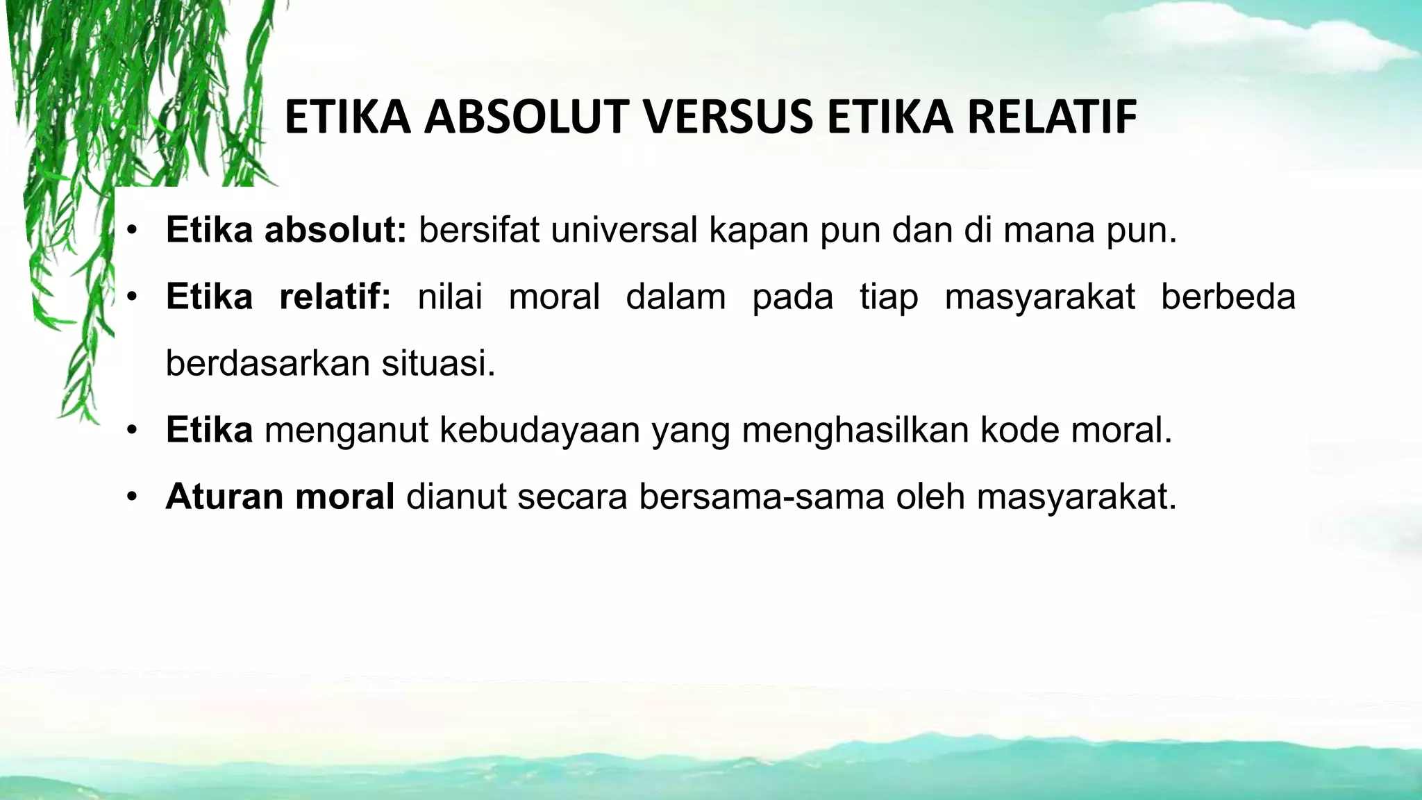 Teori etika & kontribusi filusuf | PPT
