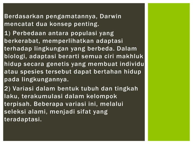 Teori Evolusi Darwin | PPTX