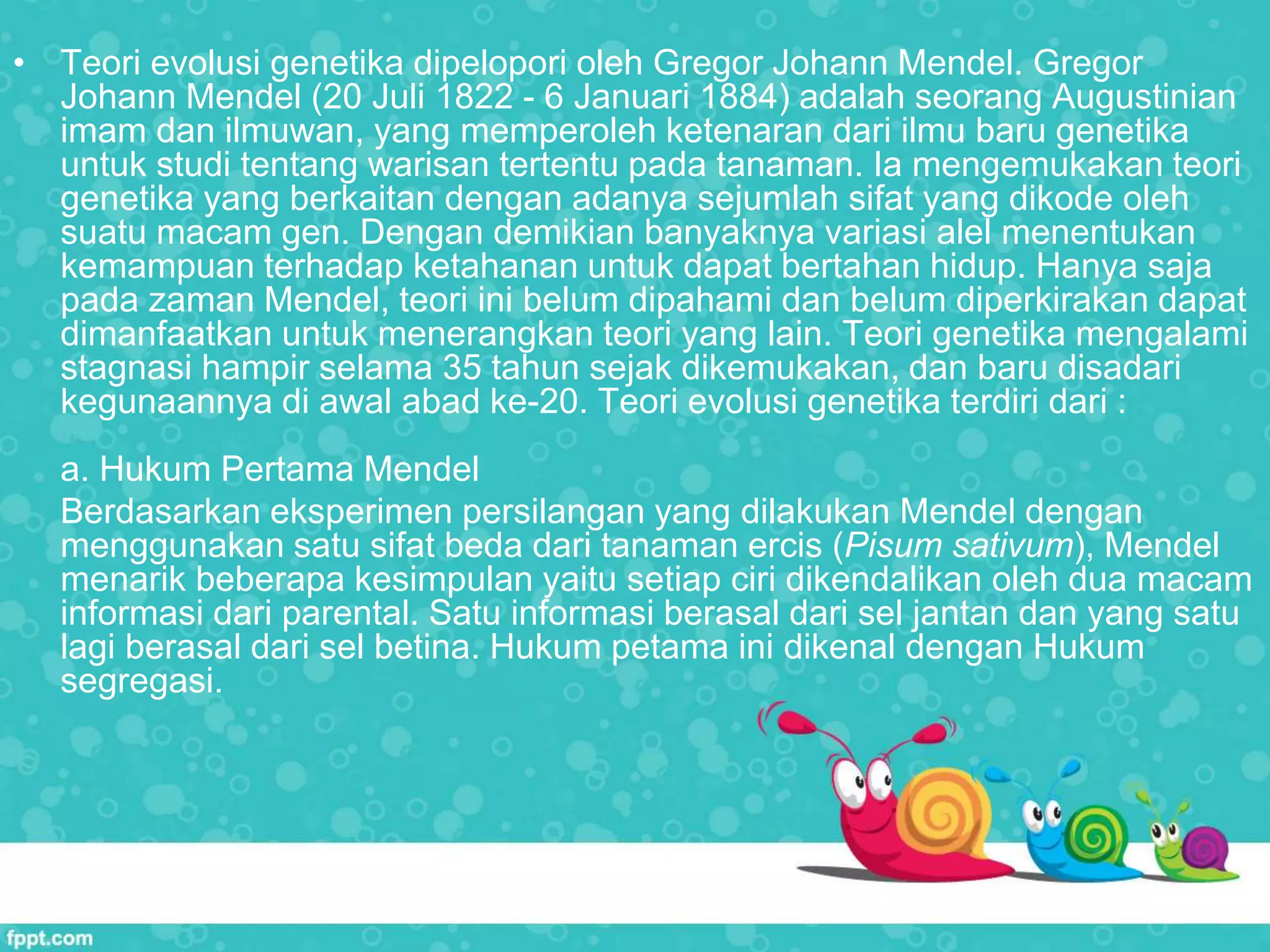 PPT Teori evolusi Ilmuwan charles lyell, thomas malthus, mendel, hugo ...