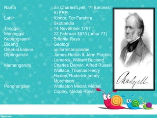 PPT Teori evolusi Ilmuwan charles lyell, thomas malthus, mendel, hugo ...