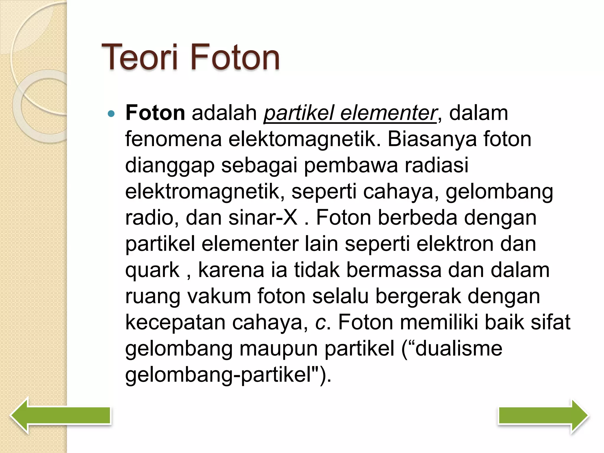 Teori foton | PPTX