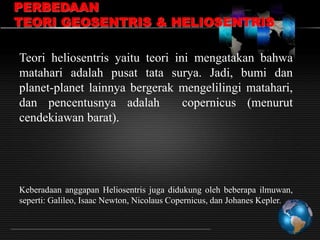 Teori geosentris & heliosentris | PPT