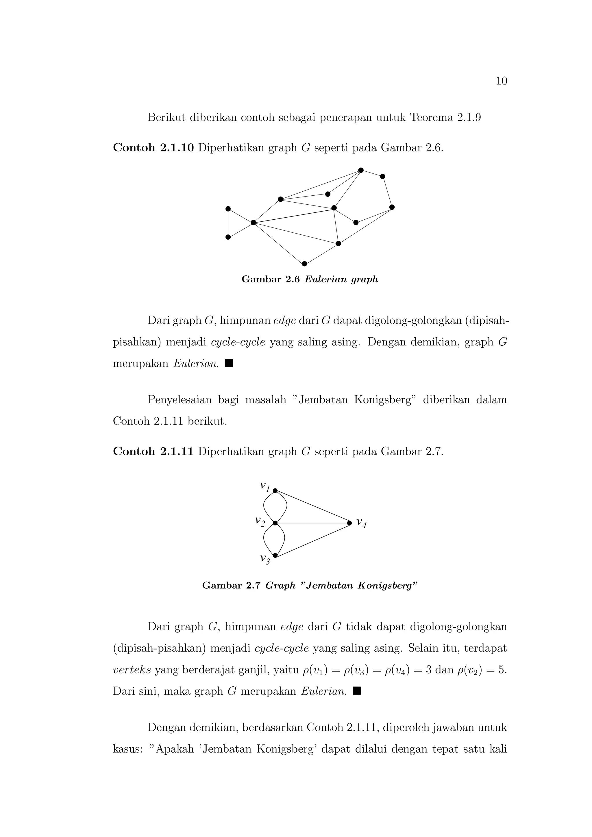 Teori graph: Eulerian dan Hamiltonian Graph | PDF